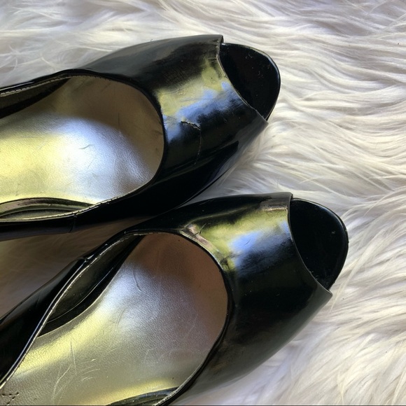 Guess | Shoes | Guess Open Toe Patent Platform Pumps Heels | Poshmark